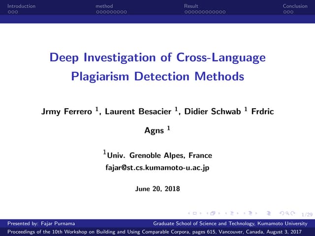 Fp Slide On Deep Investigation Of Cross Language Plagiarism Detection