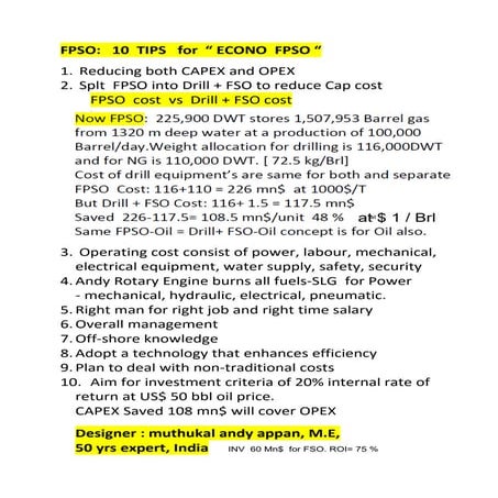 Fpso. 10 tips for econo fpso1 | PDF