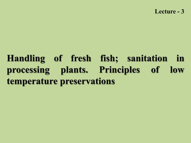 Preservation of fish | PPTX