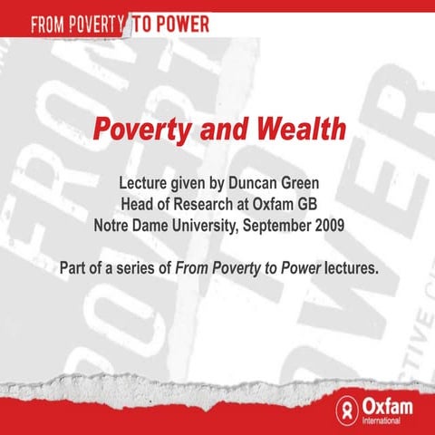 From Poverty to Power: Wealth and Poverty | PDF
