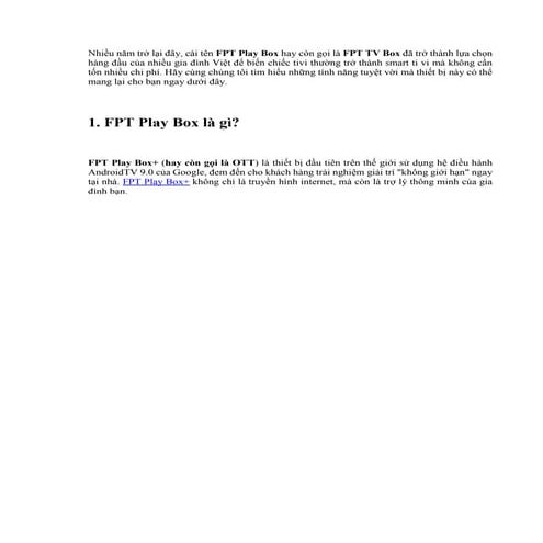 Fpt play box | PDF