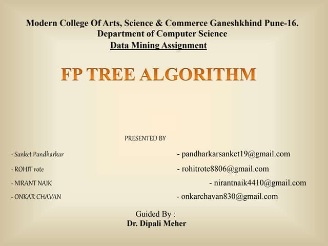 Example Of The Fp Tree Algorithm Explained Each And Every Steps Ppt 9288