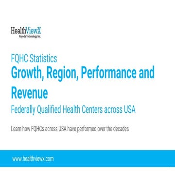 Fqhc statistics growth, region, performance and revenue - federally ...