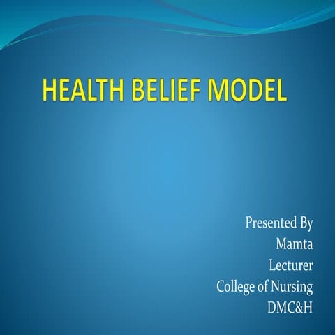 Health belief model | PPTX