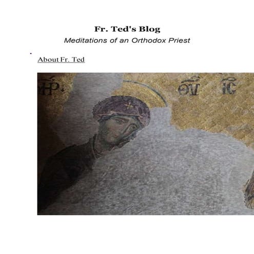 Fr. ted's blog meditations of an orthodox priest . | DOCX