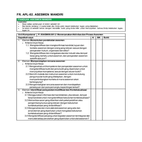 Fr.apl.02 asesor kompetensi | DOCX