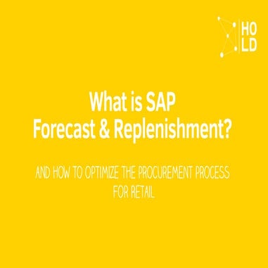 Optimize the procurement process with SAP F&R for Retail | PDF