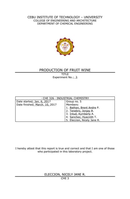 Reynolds Number Final Report in LAB 1 | DOCX