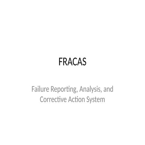 Failure reporting, analysis & corrective action | PPTX