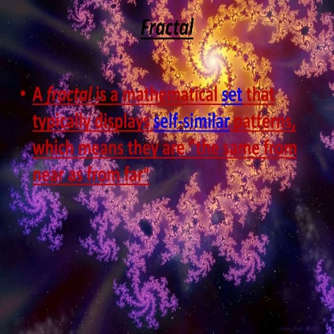 Fractal | PPTX | Physics | Science