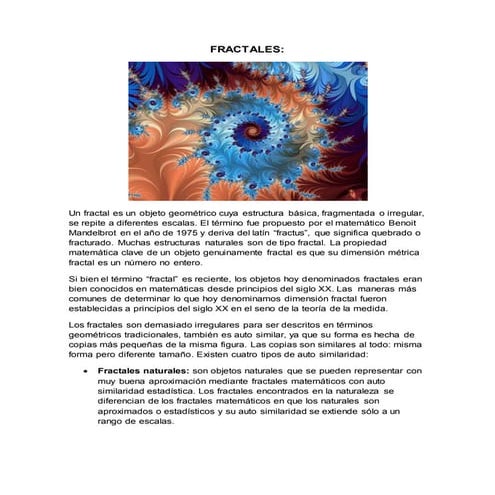 ¿Qué son los fractales? | DOCX