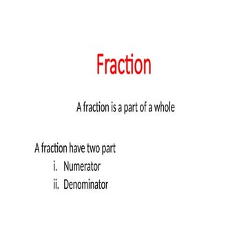 Intoduction to fractions | PPT