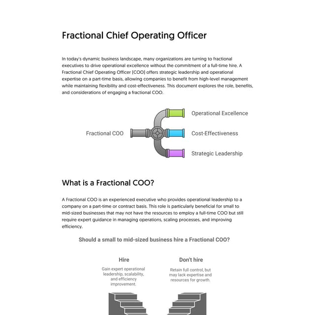 Fractional Chief Operating Officer - Maximizing Efficiency and Growth | PDF