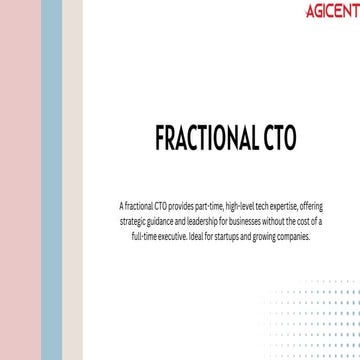 Fractional CTO for Startups: Key Responsibilities | PPT