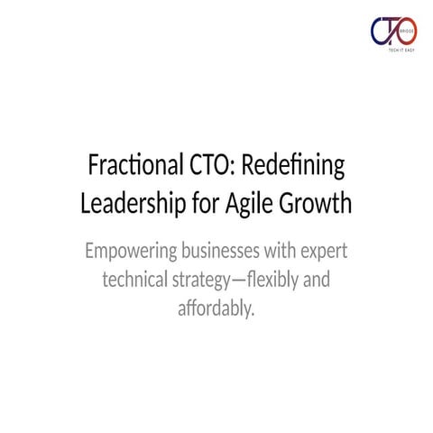 Fractional CTO_ startup fractional CTO.. | PPT
