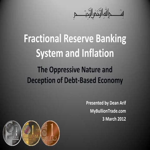 Fractional reserve banking system and inflation | PPTX
