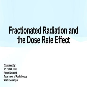 Fractionated Radiation radiation oncology pptx | PPT
