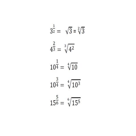 Fraction exponent into radicals examples 2 | PPTX