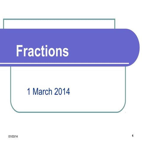 Fractions percentages gcse | PPT