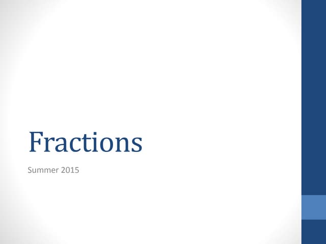Teaching fraction: Visual Model | PPTX