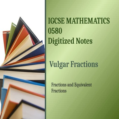 Fractions- Calculating Equivalent Fractions.ppt
