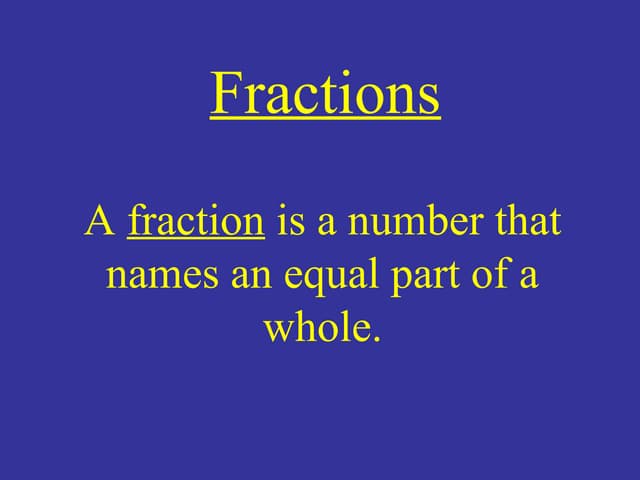 CLASS V MATHS FRACTIONS | PPT | Science