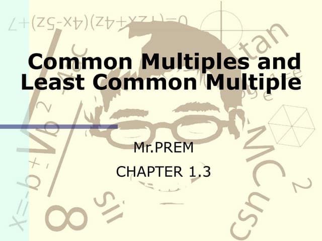 Least common multiple | PPTX