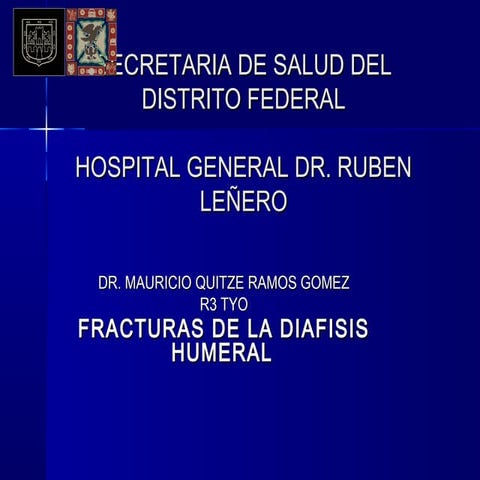 Fracturas de la diafisis humeral | PPT