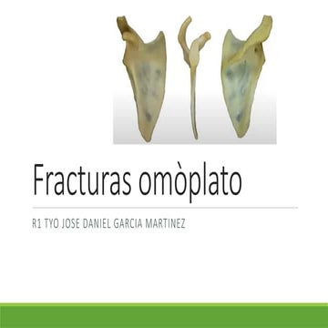 Fracturas omòplato.pptx anatomia, clasificacion y tratamiento | PPTX
