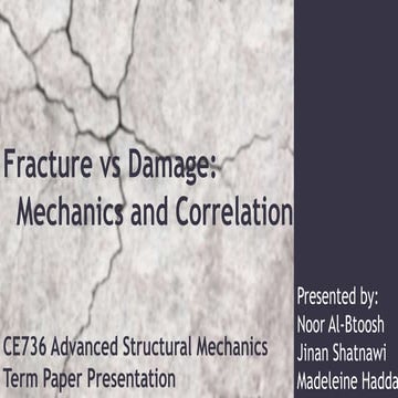 Fracture and damage | PPTX