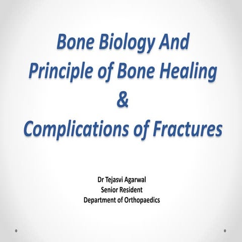 Bone biology and principle of bone healing. | PPT