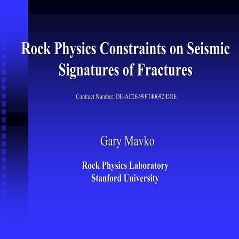 Seismic signature of Fractures | PDF