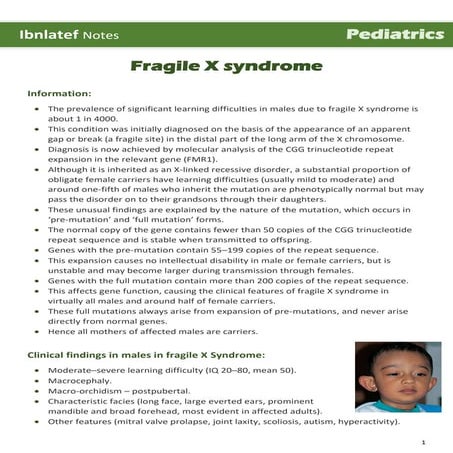 Fragile x syndrome | PDF