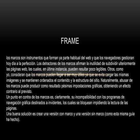 Definicion de frames | PPTX
