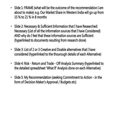 Framework decision quality - stanford | PPTX