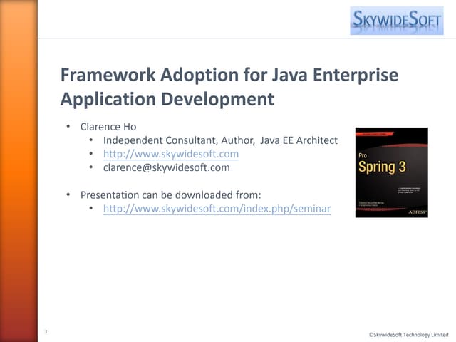 Java Spring Framework | PPTX | Web Development | Internet