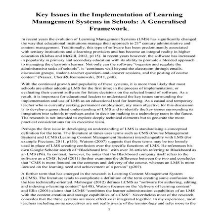 LMS Implementation Framework | PDF