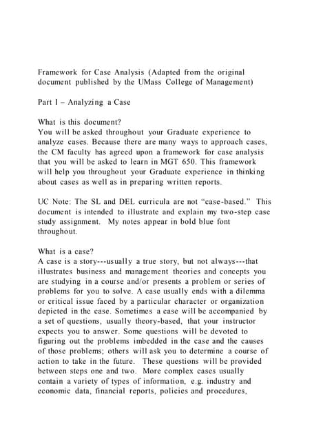 Case study format | DOC