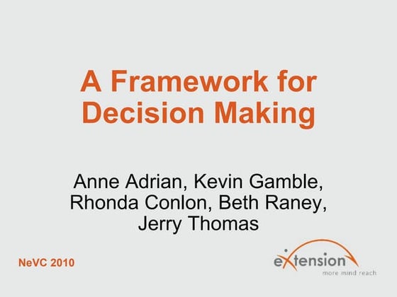 Decision Making and Complexity | PDF