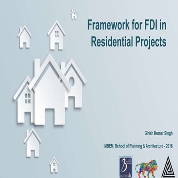 Framework for foreign direct investment in residential projects | PPT