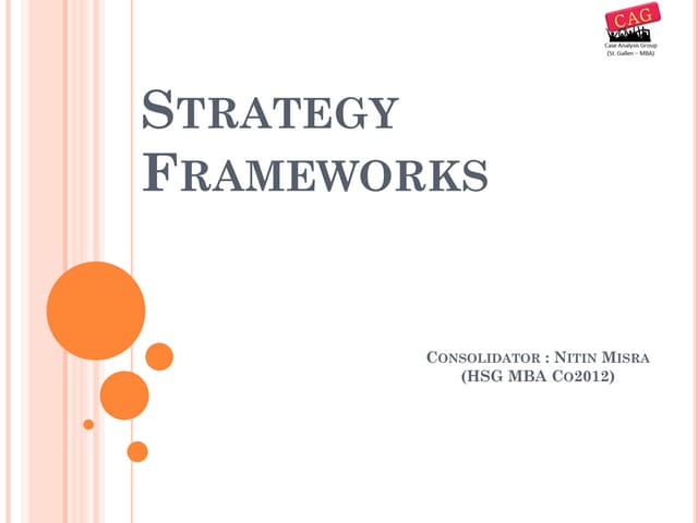 Useful Consulting Case Frameworks | PDF