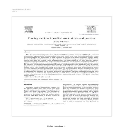 Framing the fetus in medical work | PDF
