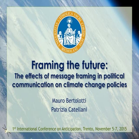 Framing the future climate change (trento 2015) | PPTX