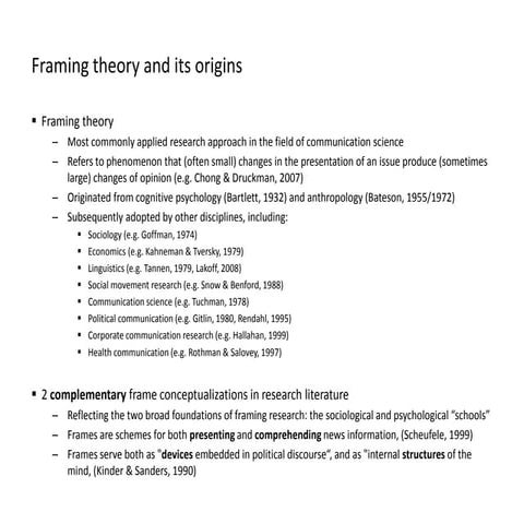 Framing theory review | PPTX