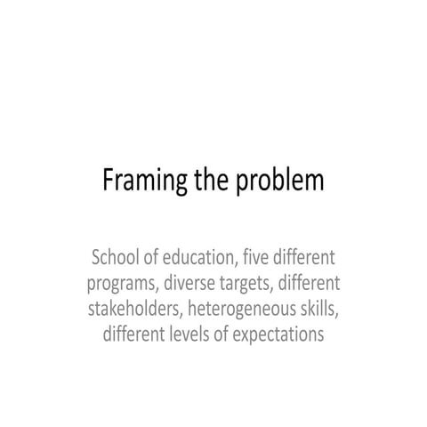 Framing the problem assingment for venture lab | PPT