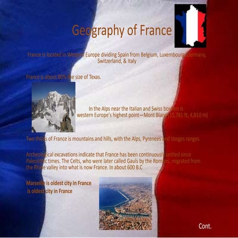 Geography & Population of France | PPTX