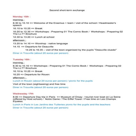 Exchange programme | PDF