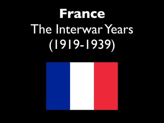 The Interwar Years | PPT