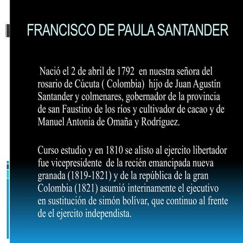 Francisco de paula santander | PPTX