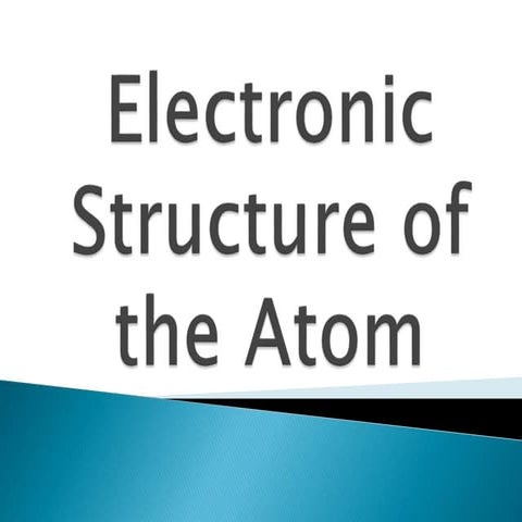 Electronic Structure of an Atom | PPTX